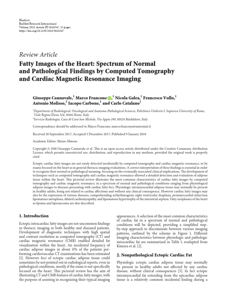 Cannavale Fatty-+Images-Heart 2018 | PDF | Cardiology | Diseases And Disorders