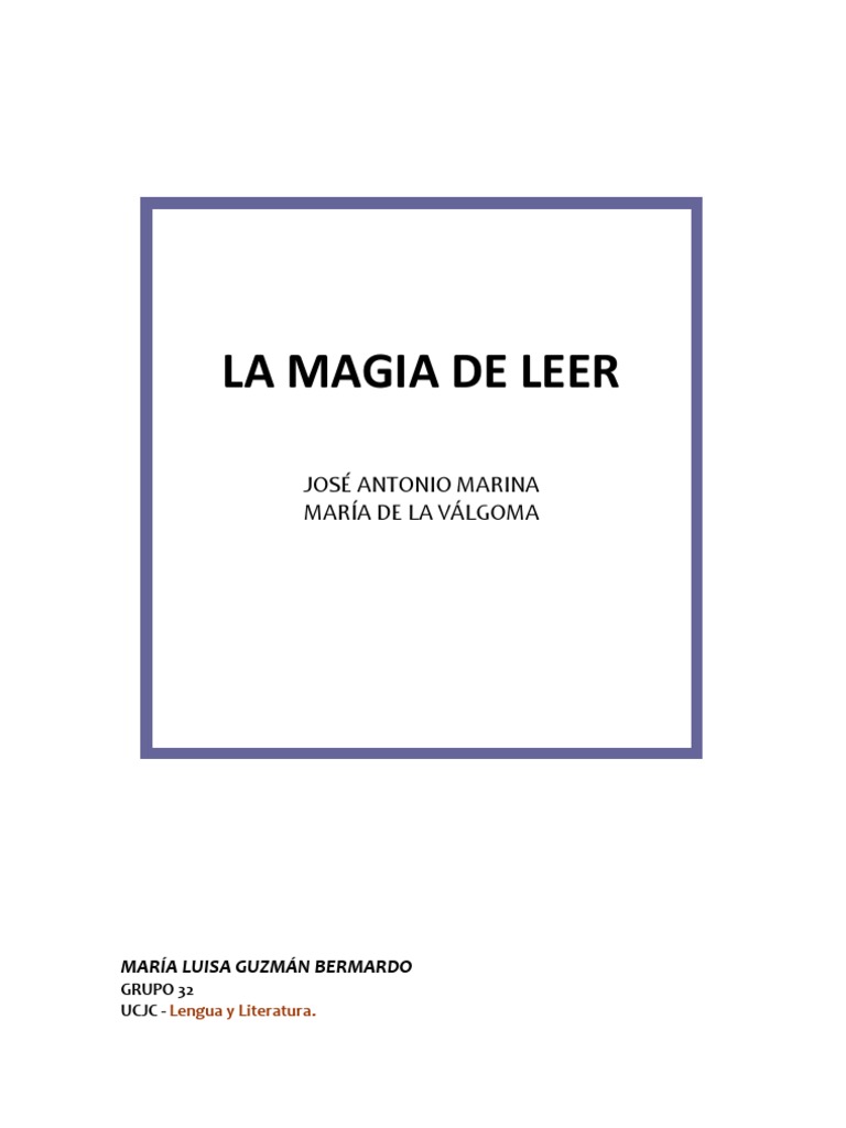 La Magia de Leer: Un Manual Esencial | PDF | Lectura (proceso) | Poesía