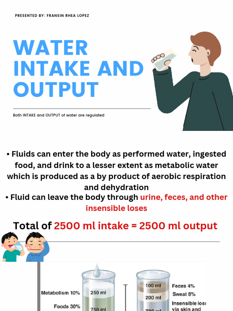 Fluids and Electrolyte Balance Intake&output, Respiratory Regulation & Chemical Buffers | PDF ...