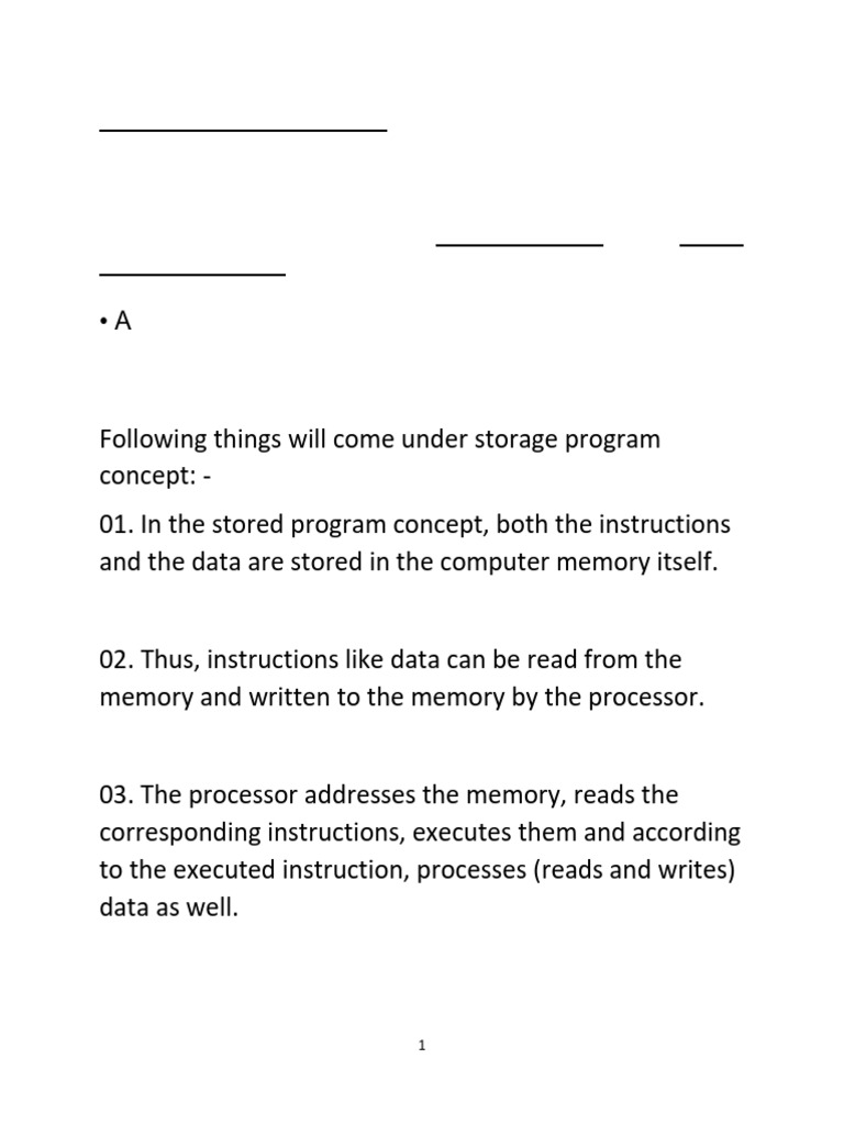 Stored Program Concept | PDF | Computer Data Storage | Computer ...