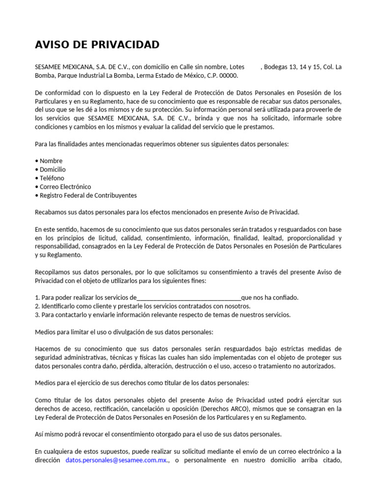 Aviso de Privacidad 2023 | PDF | Cookie HTTP | Privacidad en internet