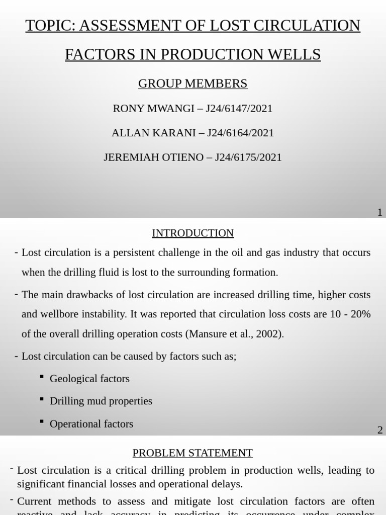 Research Presentation | PDF | Oil Well | Survey Methodology