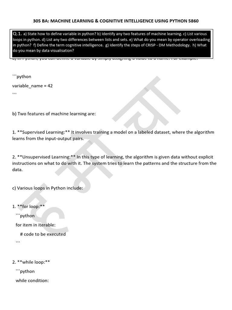 305_BA_MachineLearning_And_Cognitive_Intellegence_using_Python_1 | PDF | Machine Learning ...