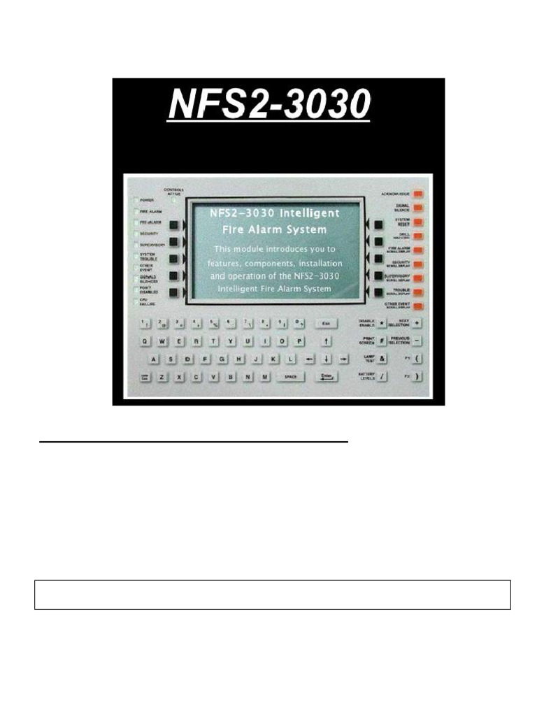 Manual de Operación Notifier NFS2-3030 | PDF
