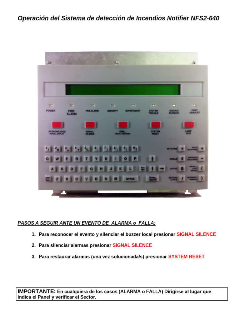 Instructivo nfs2-640 | PDF