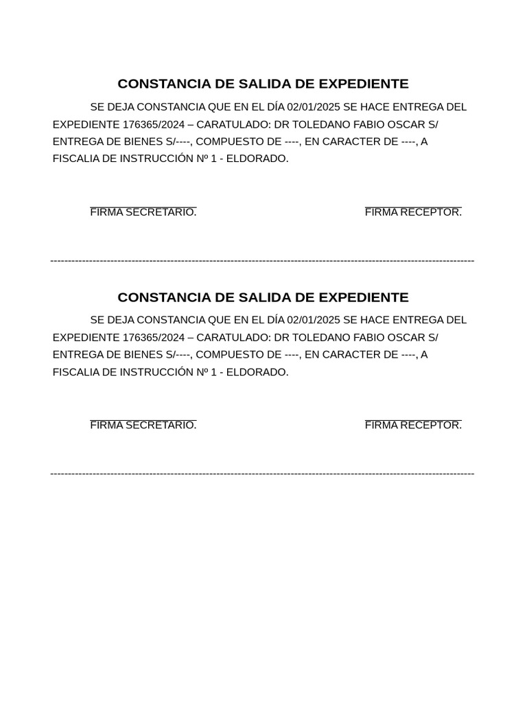 Entrega de Expediente 176365/2024 | PDF