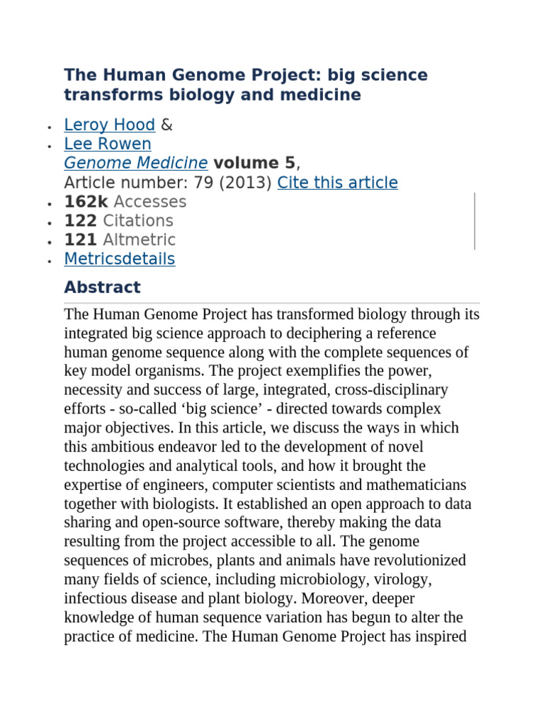Human Genome Project Manas | PDF | Dna Sequencing | Genome Wide ...
