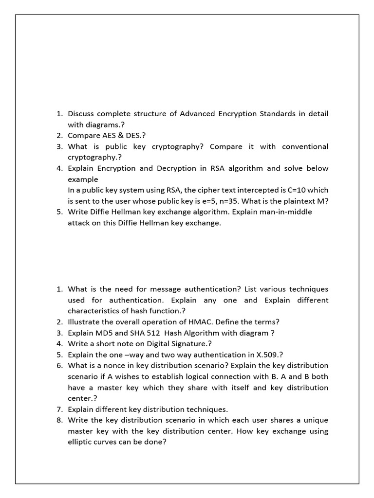 INS - Assignment - 2 & 3 - Very Important Questions | PDF