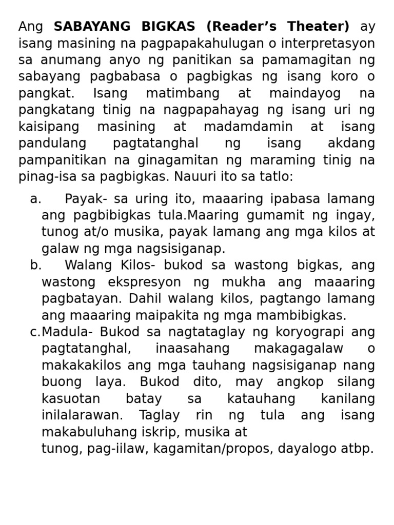 Ang Sabayang Bigkas | PDF