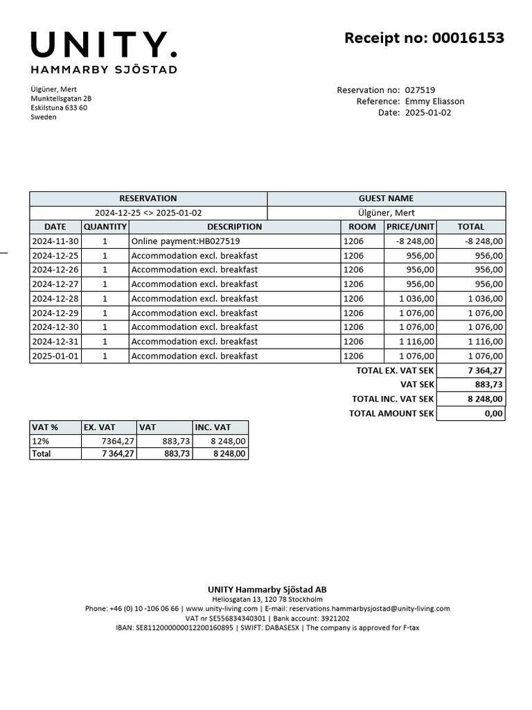 Stort Kvitto Inkl 2 | PDF