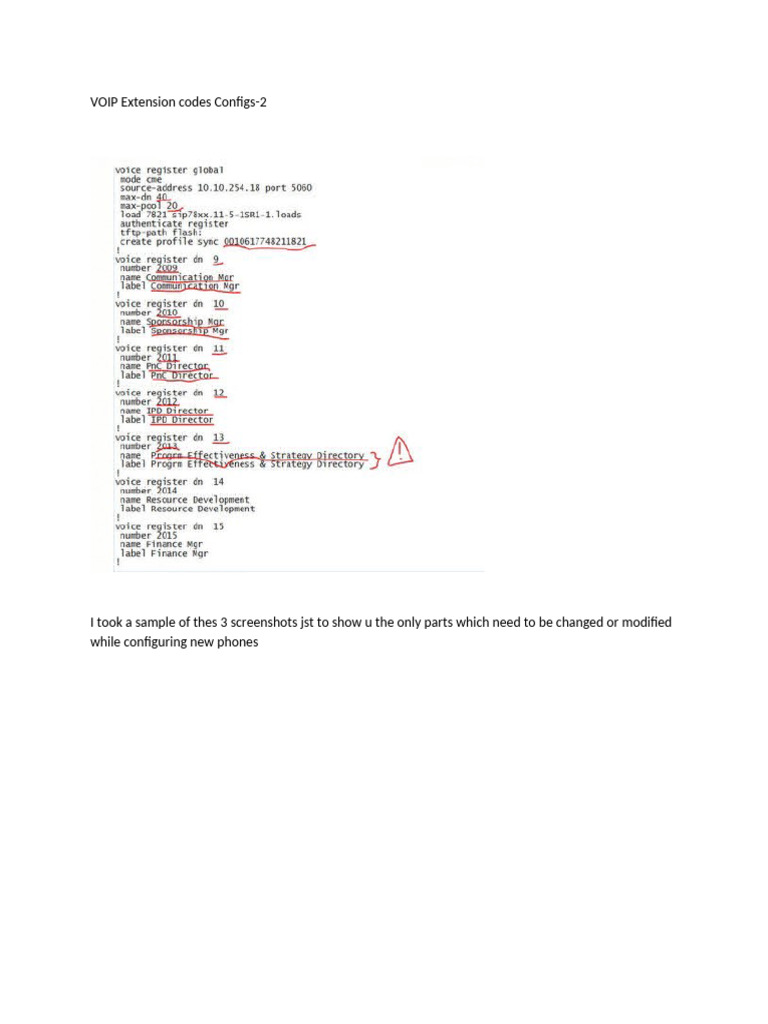 VOIP Extension Codes Configs-1 | PDF