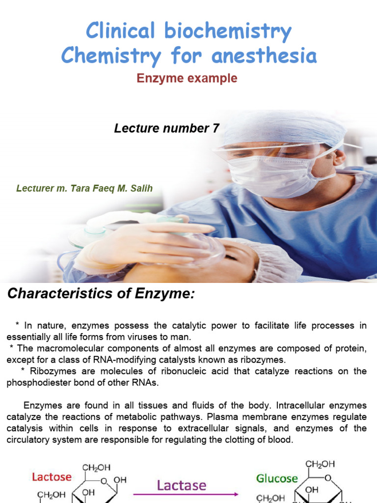 MH 7 Enzyme N Biochemistry 2 Anesthesi | PDF | Enzyme | Biochemistry