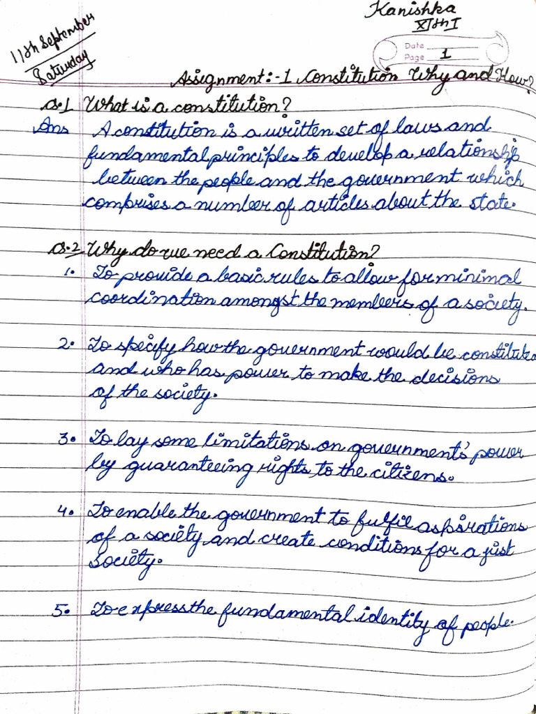 Why Do We Need A Constitution | PDF