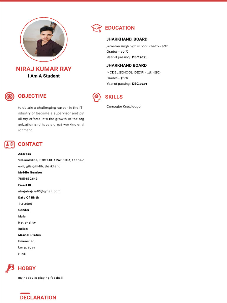 Niraj Kumar Ray: Education | PDF