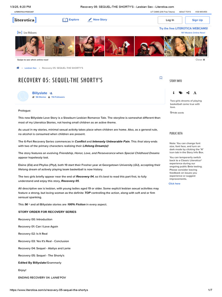 Recovery 05_ SEQUEL-THE SHORTY'S - Lesbian Sex - Literotica.com | PDF
