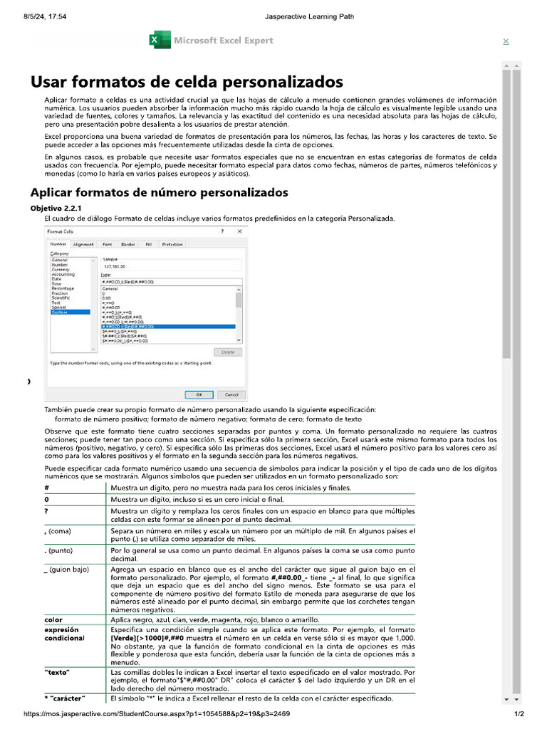 Leccion 1 Formatos Numero | PDF