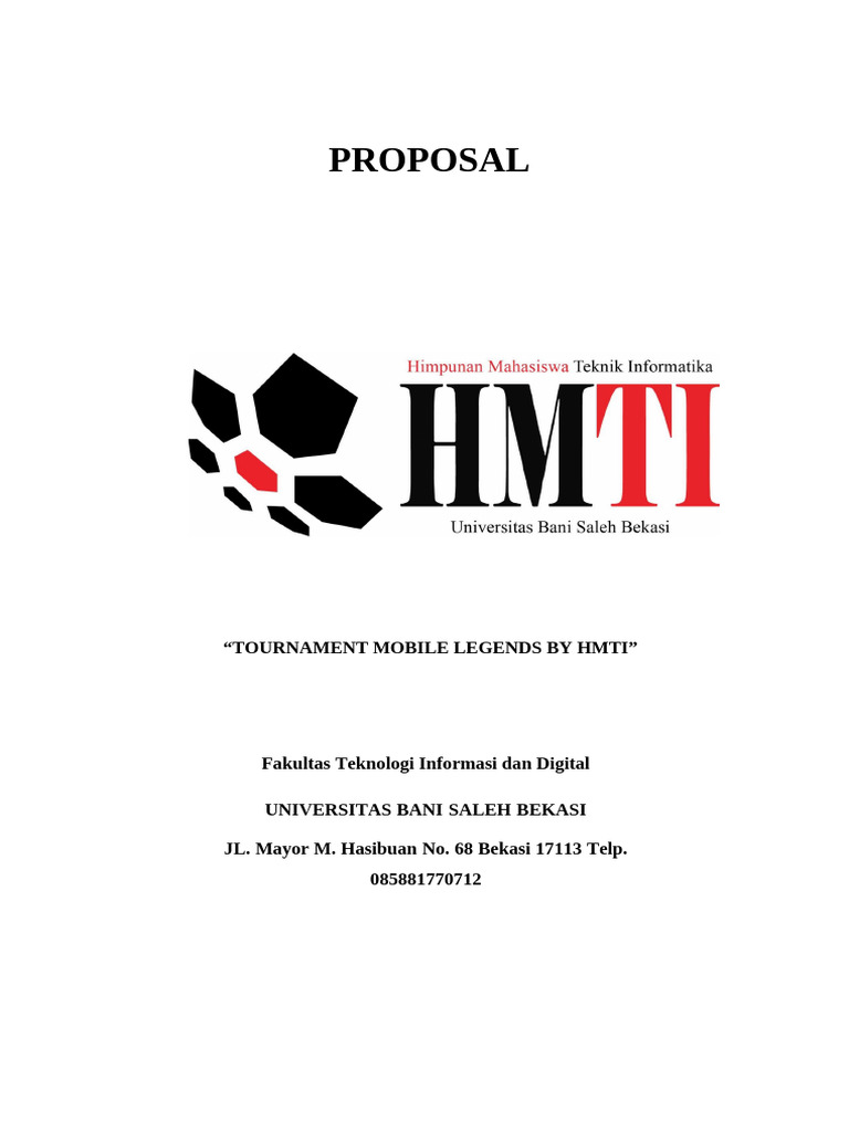 Proposal Tournament MLBB Revisi | PDF