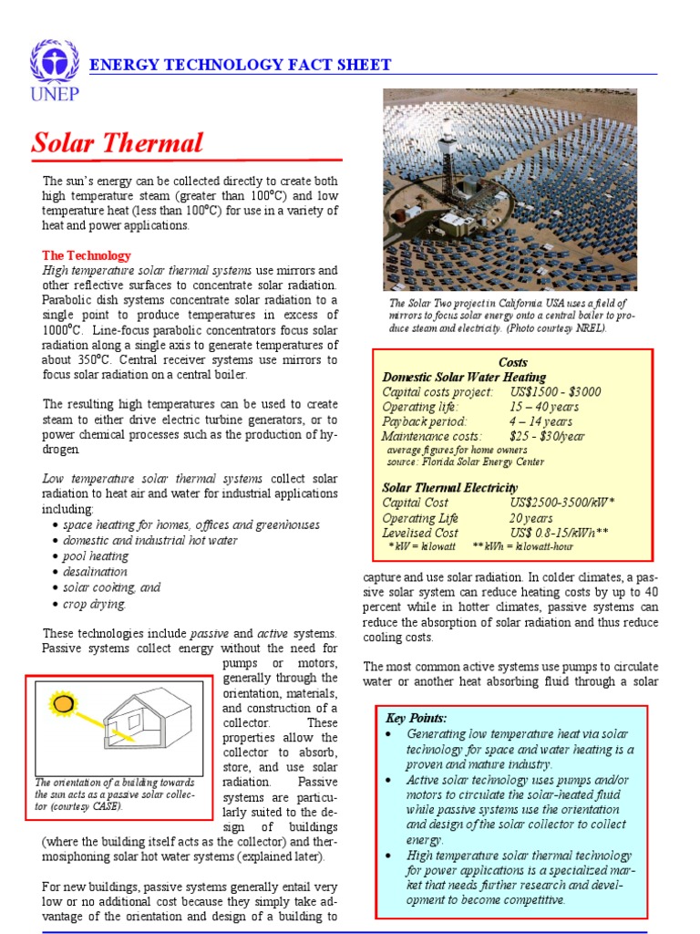 Thermal | PDF | Solar Energy | Water Heating