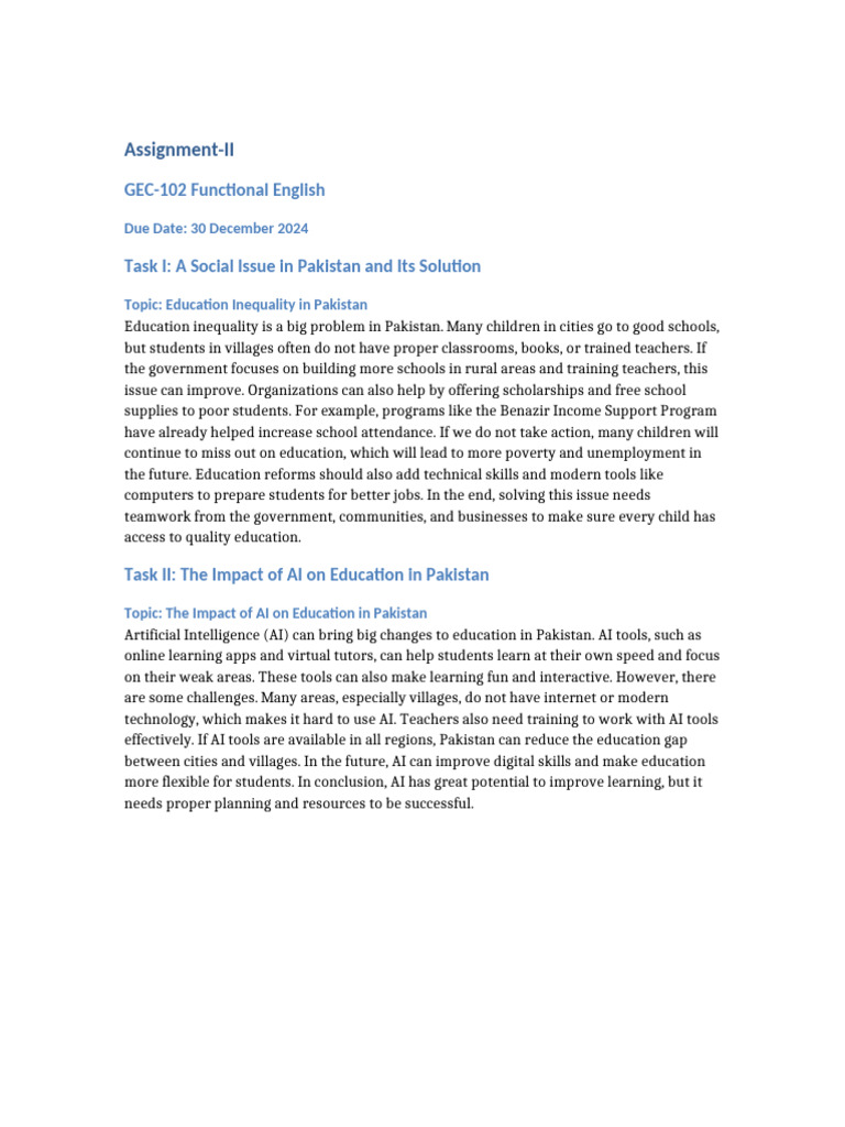 Assignment English | PDF