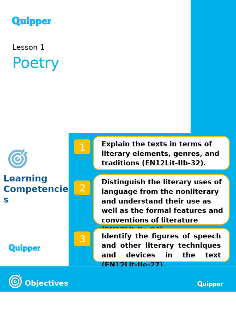 LT 11_Unit 3_Lesson 1_Poetry | PDF | Poetry | Rhyme