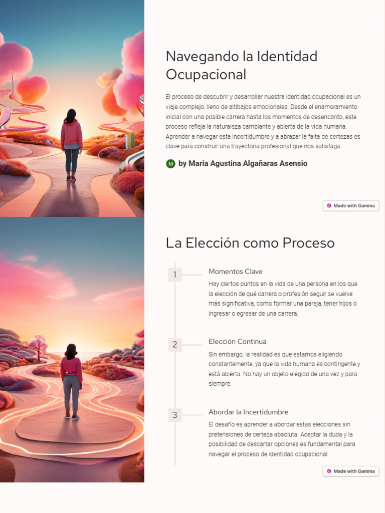 Navegando La Identidad Ocupacional | PDF | Toma de decisiones | Aprendizaje