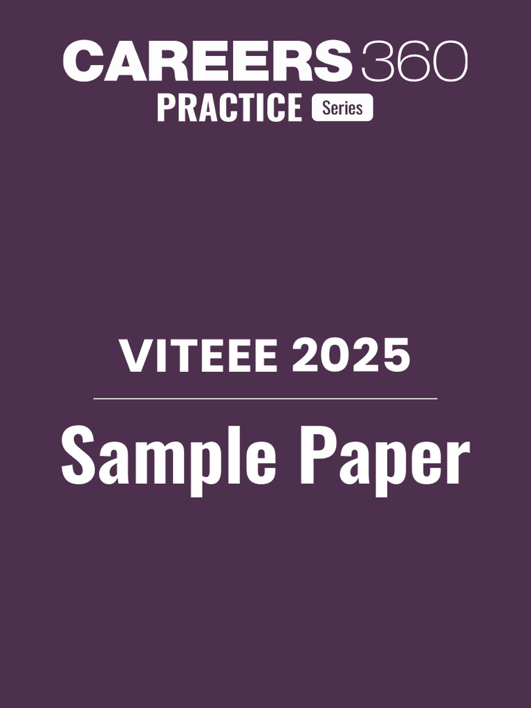 VITEEE Sample Paper 2025 - 1735748931550 | PDF | Intermolecular Force ...