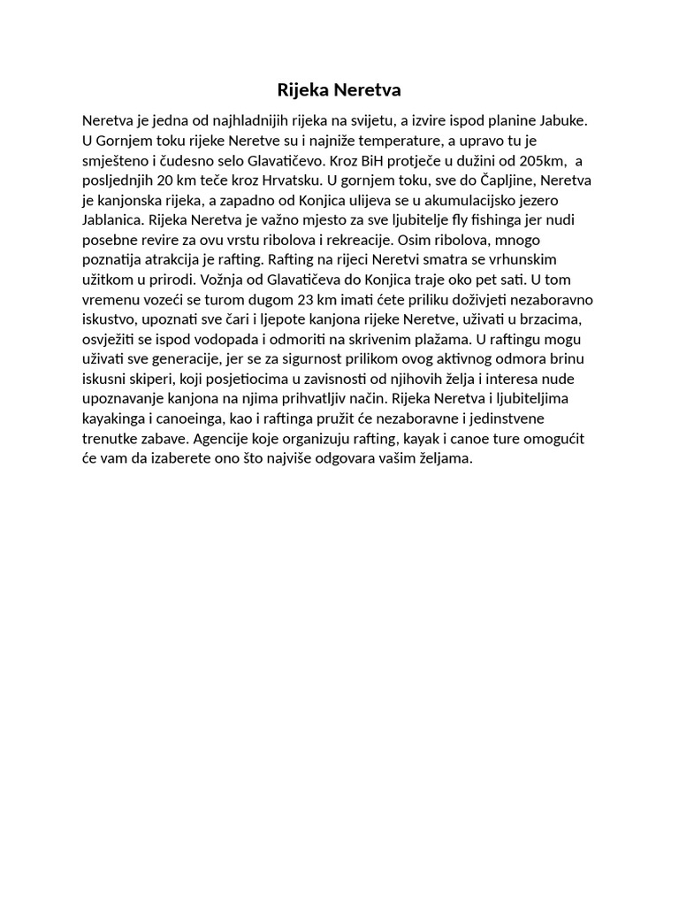 Rijeka Neretva | PDF