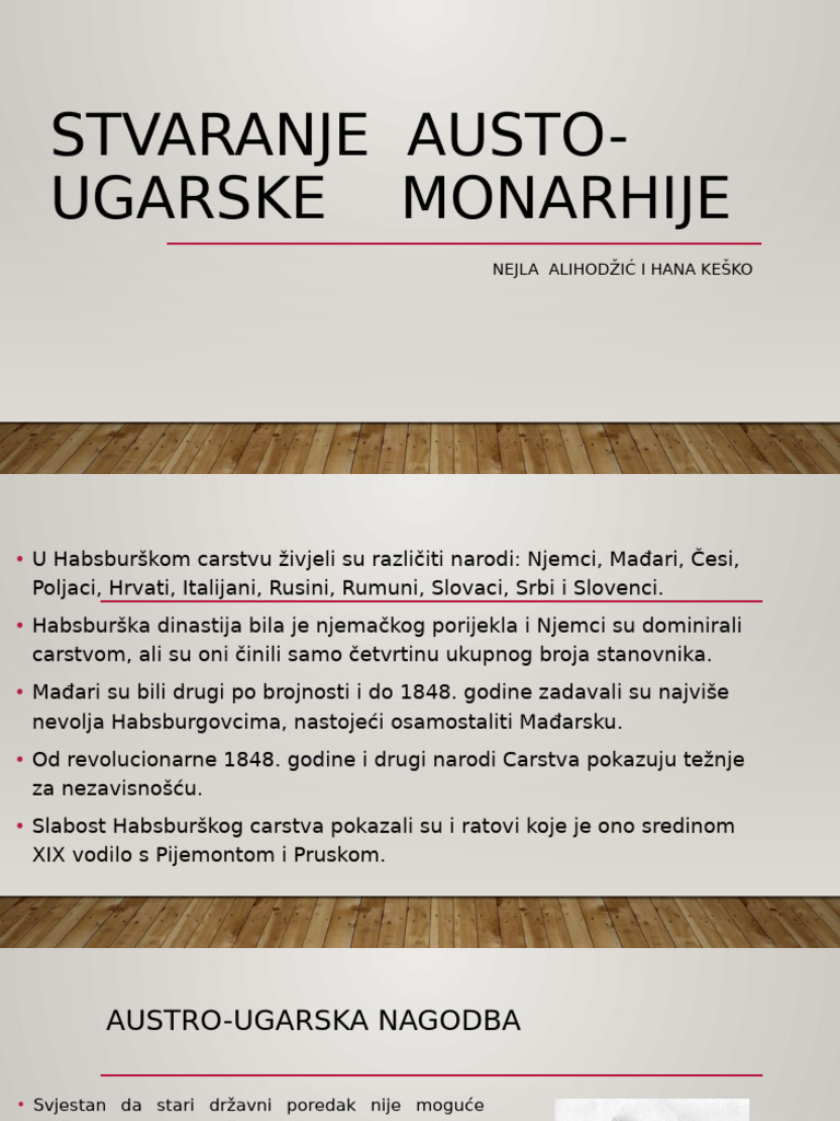 Stvaranje Austo-Ugarske Monarhije | PDF