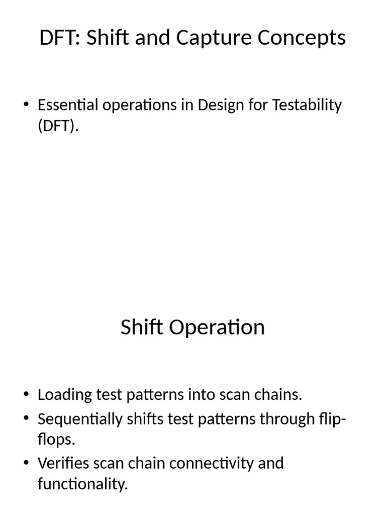 DFT: Shift and Capture Essentials | PDF