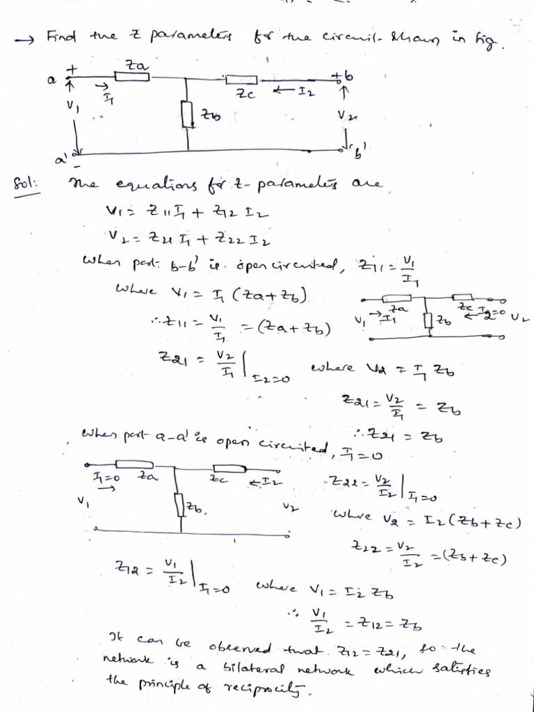 Z Parameters Prob3&4 | PDF