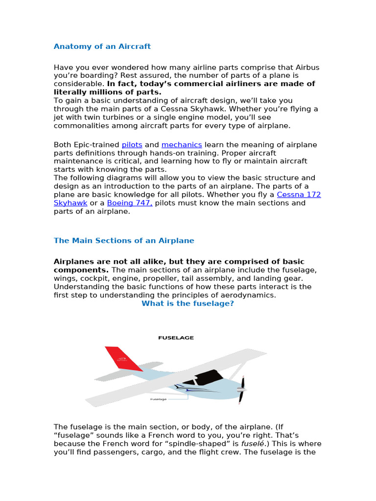 Understanding Aircraft Anatomy | PDF | Airplane | Landing Gear