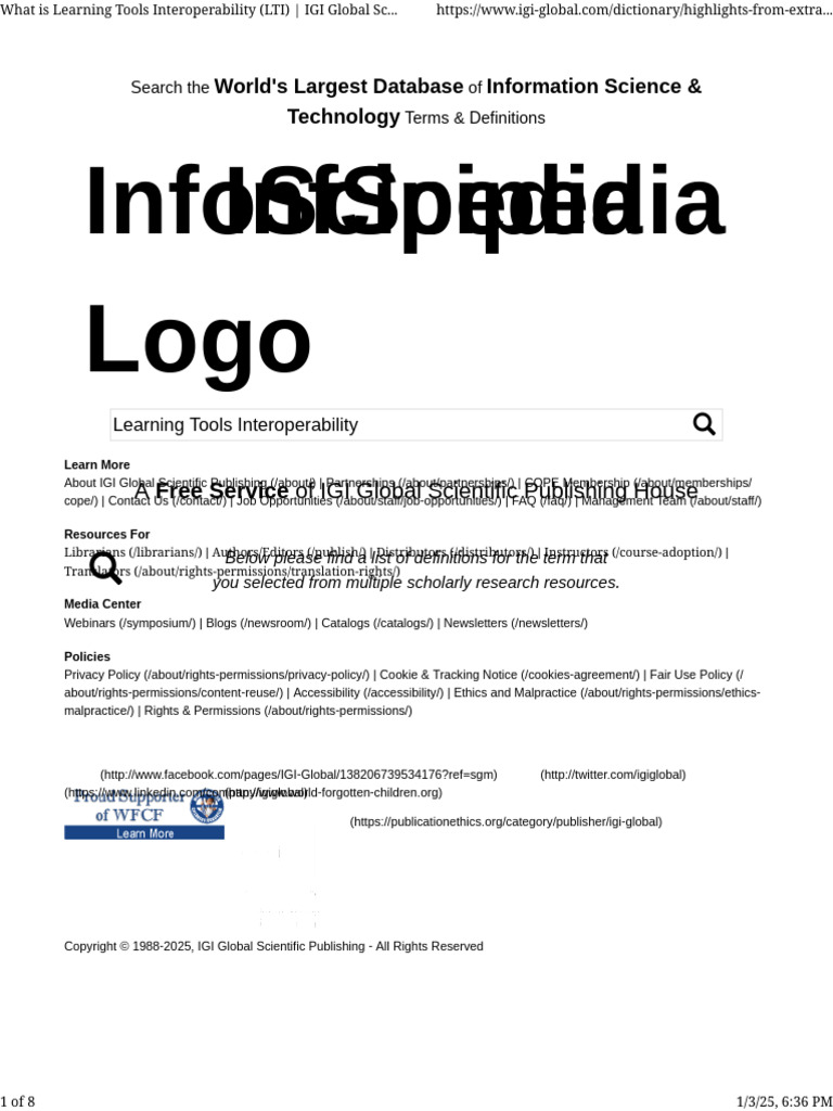 What is Learning Tools Interoperability (LTI) _ IGI Global Scientific Publishing | PDF | Computing