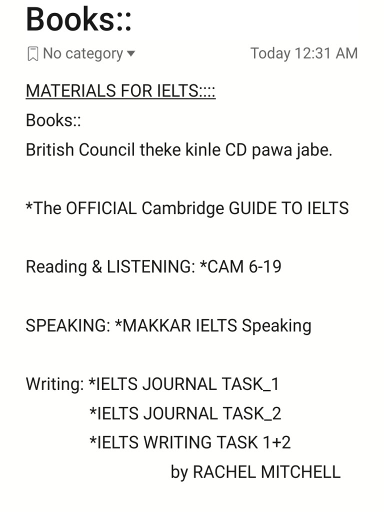 Ielts Book List - 1 | PDF