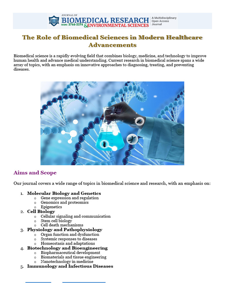 Biomedical Science | PDF | Personalized Medicine | Medicine