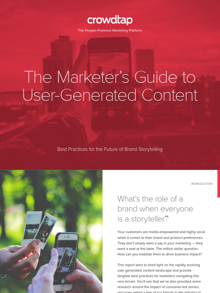 Crowdtap TheMarketersGuidetoUGC | PDF | Brand | Social Media
