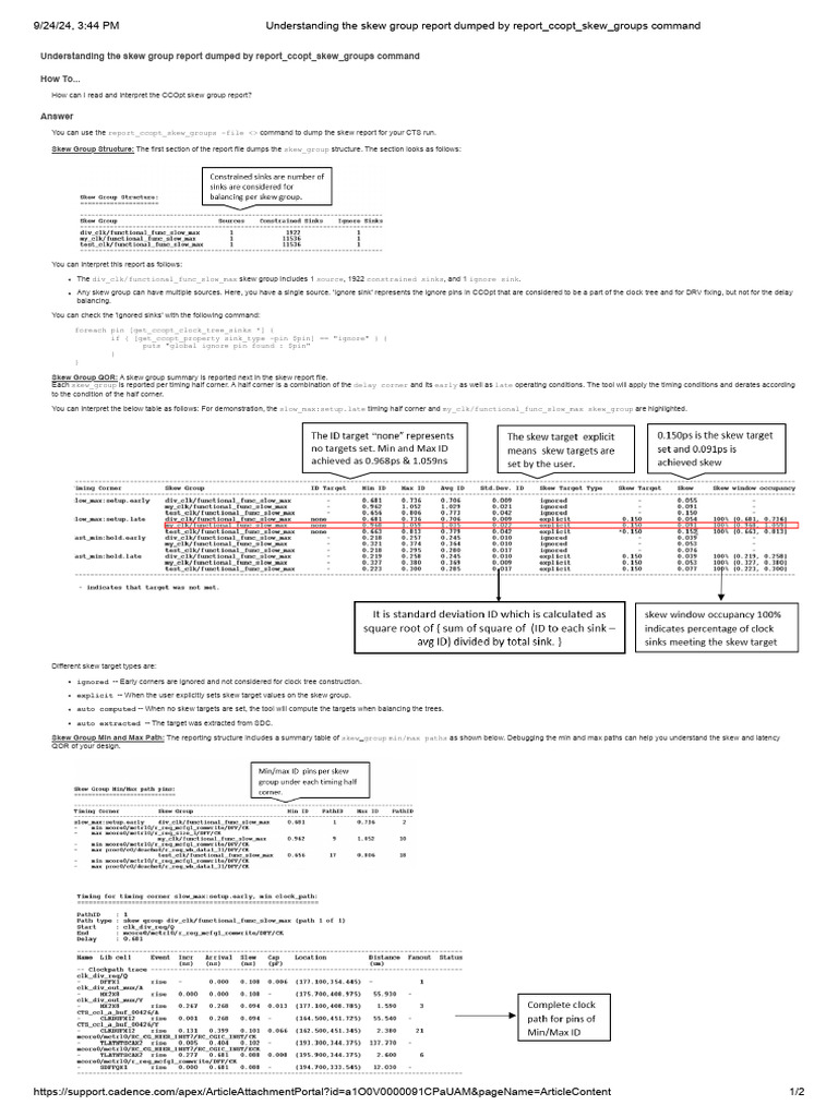 Understanding The Skew Group Report Dumped by Report - Ccopt - Skew - Groups Command | PDF ...