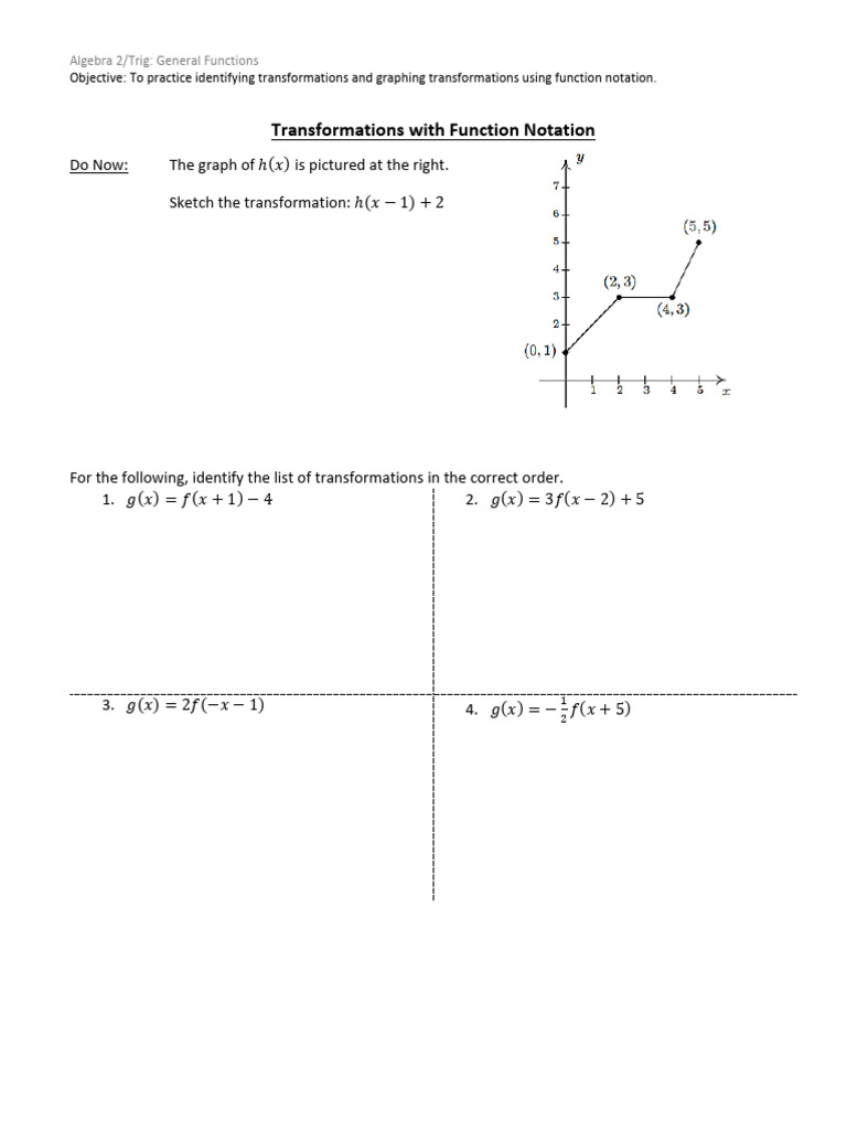 Transformations With Function Notation | PDF