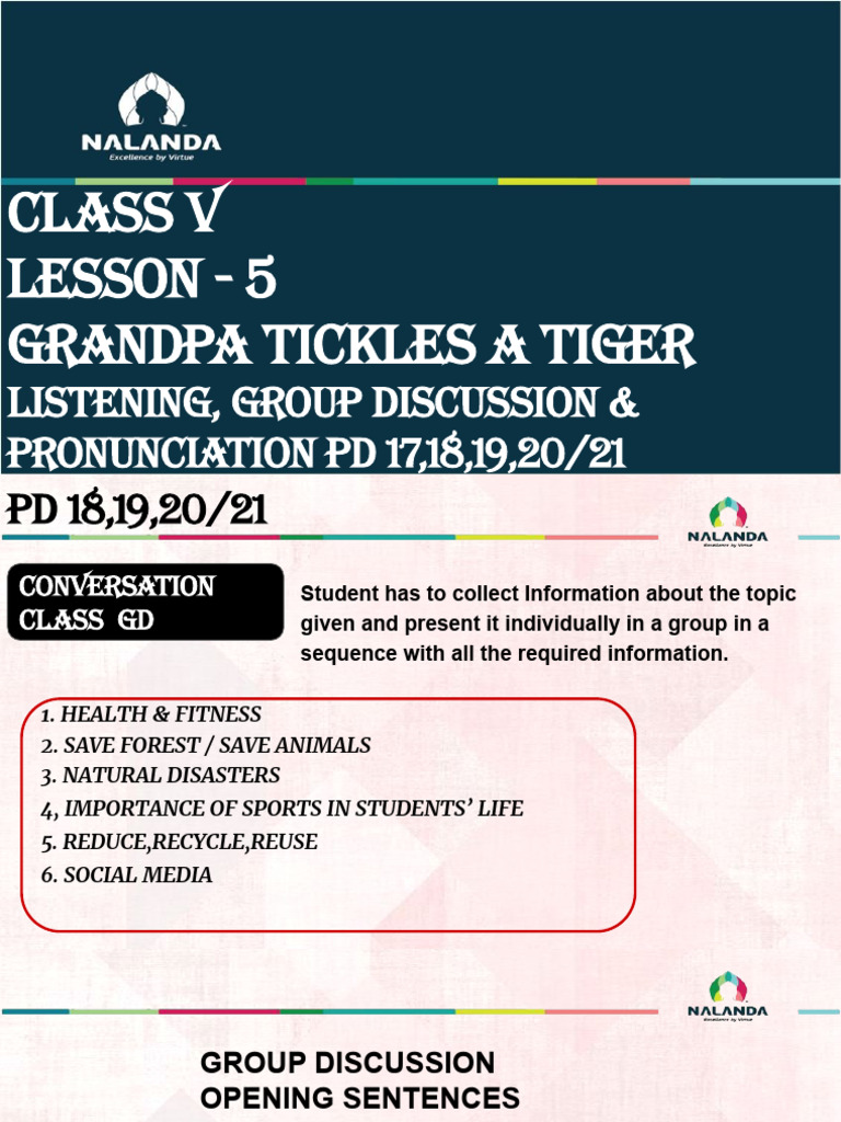 Class 5 English Lesson 05 Conversation | PDF