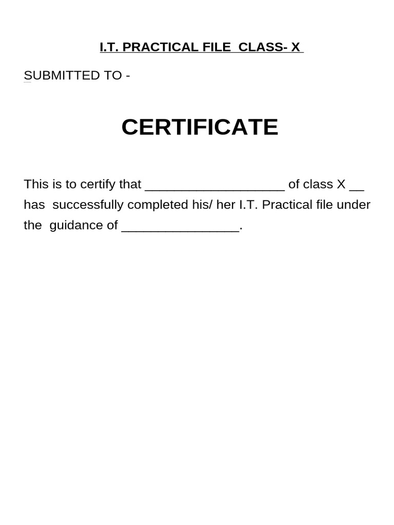Class-10 Practical File | PDF | Spreadsheet | Computing Class-10 Practical File | PDF | Spreadsheet | Computing