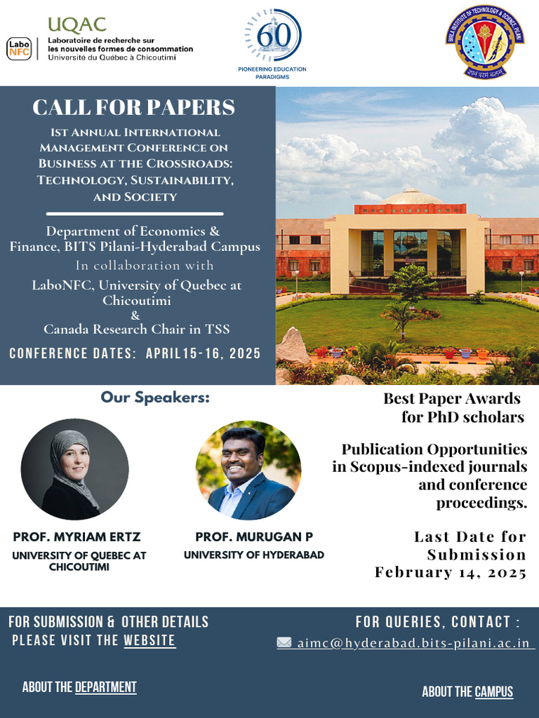 Call For Papers - 1st International Management Conference | PDF