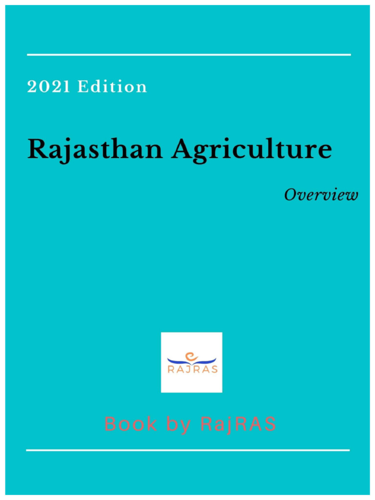 rajasthan_agriculture | PDF | Soil | Agriculture