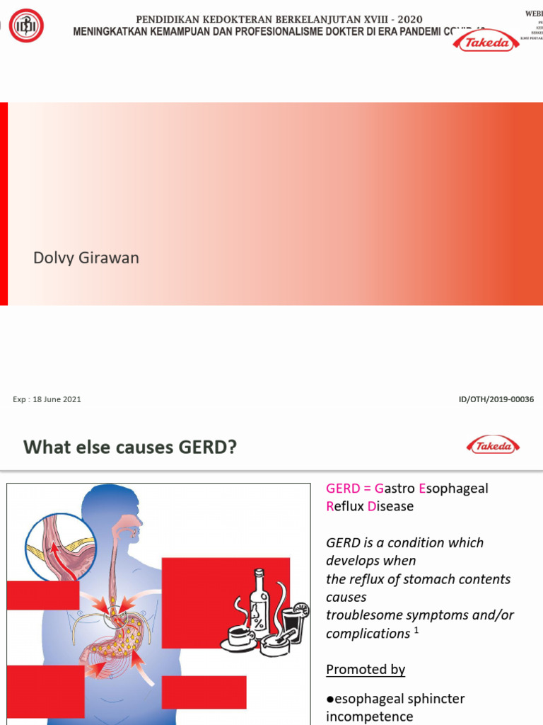 Proven Efficacy and Safety Profile of PPI For GERD Patients in Daily Practice - DR Dolvy Girawan ...