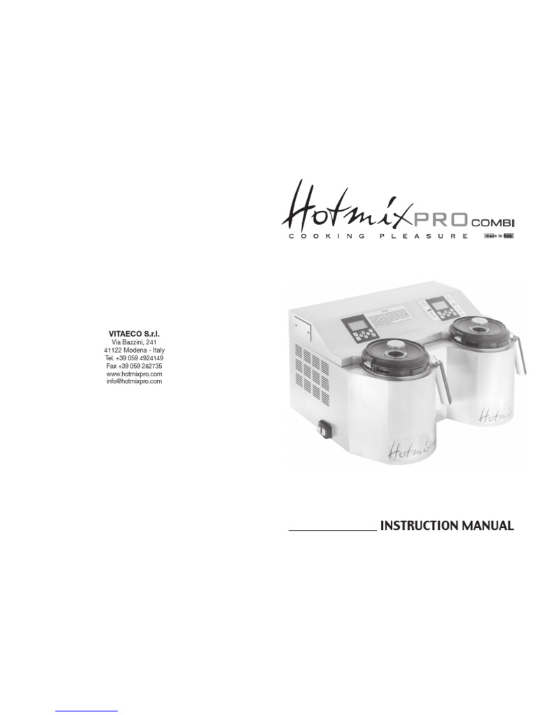 Hotmixpro Combi | PDF | Pasta | Batter (Cooking)