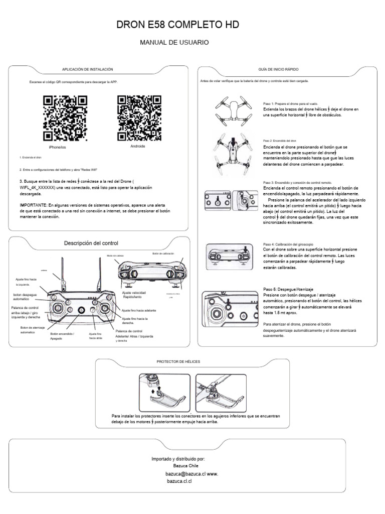 Manual drone E58 en to es 2024-11-21 06-24-04 | PDF | Yo telefono | Aviación