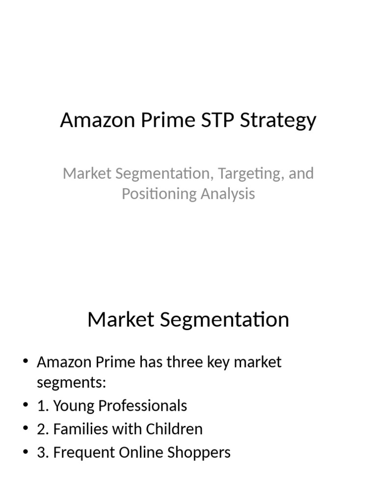 Amazon Prime STP Strategy Overview | PDF