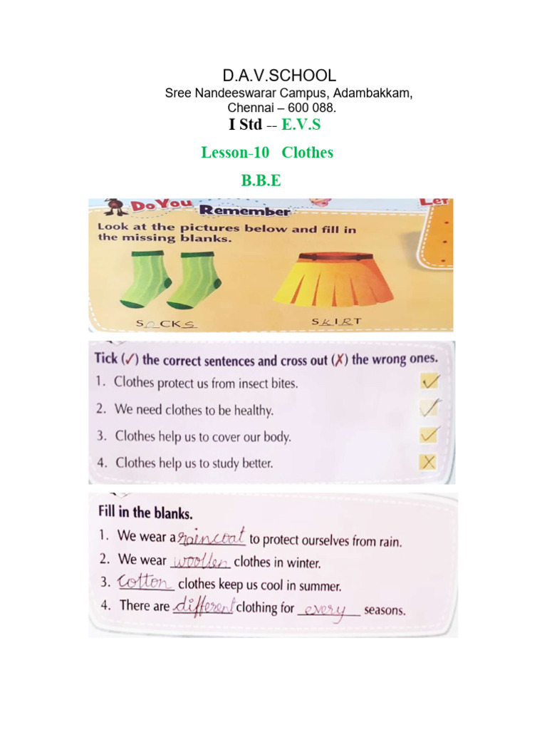 1 STD EVs ln-10 B.B.E & C.W | PDF