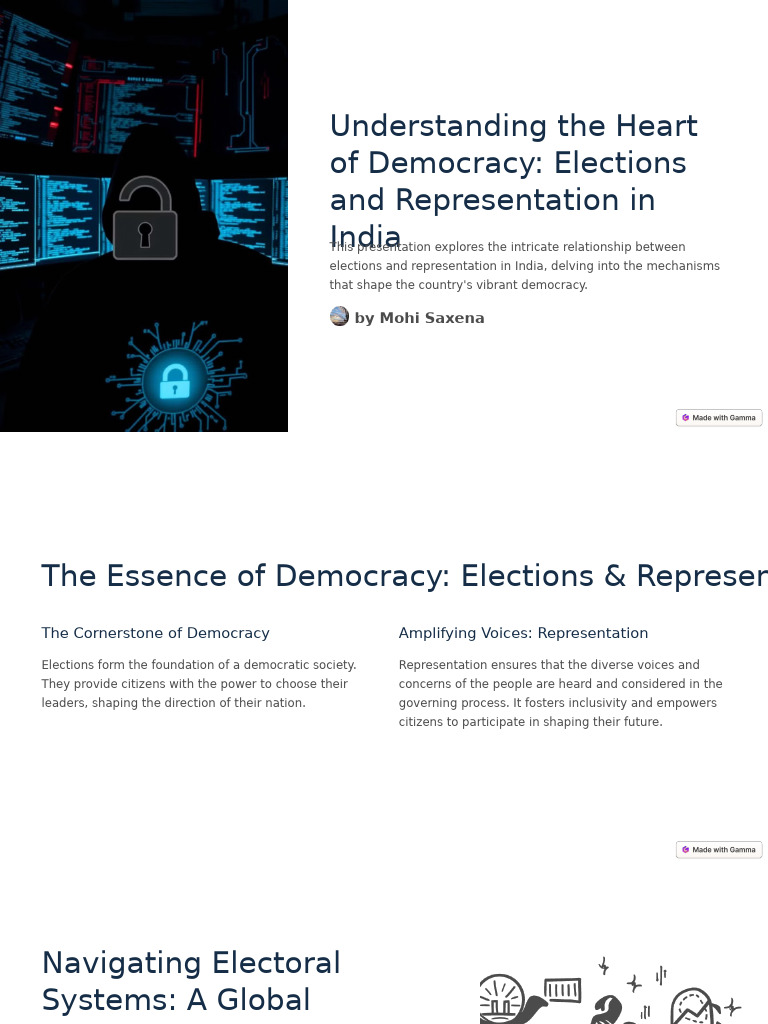 Understanding the Heart of Democracy Elections and Representation in ...