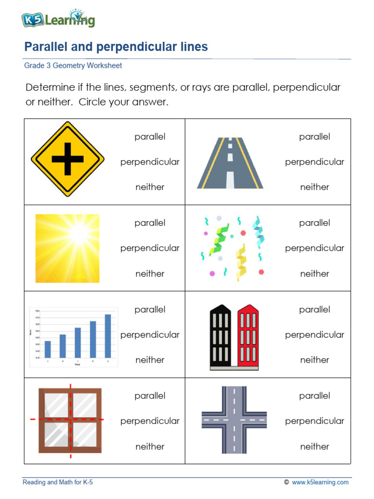 Grade 3 Geometry Parallel Perpendicular Lines | PDF