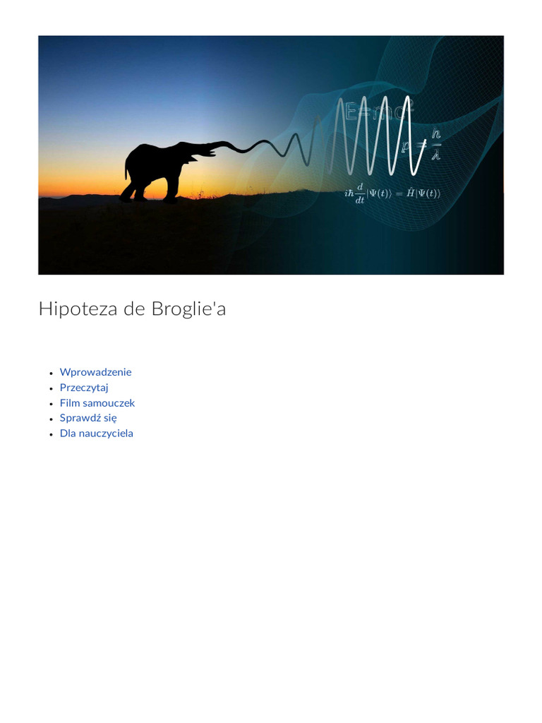 Hipoteza de Brogliea | PDF