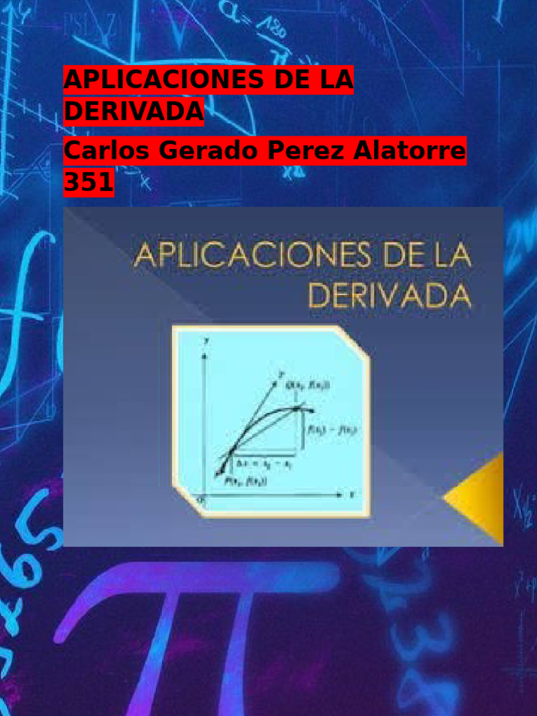 Aplicaciones de La Derivada | PDF